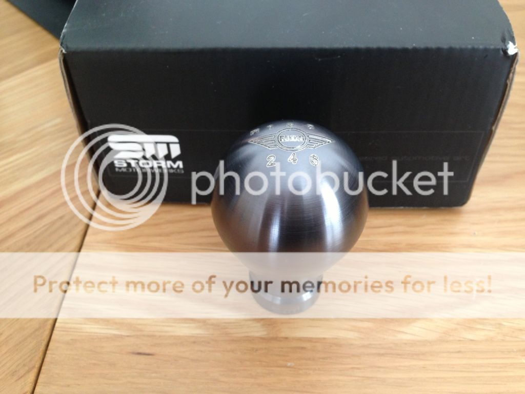 R53 Storm V1 Gear Knob Titanium Engreaved | MiniTorque.com