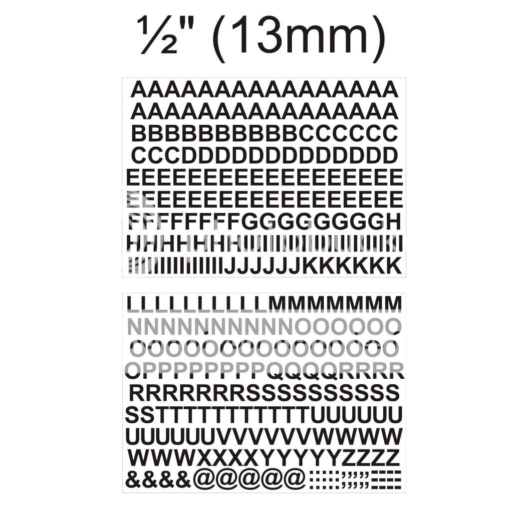 1/2" , 1" & 2" Self Adhesive Vinyl Letters / Lettering - Just Peel ...